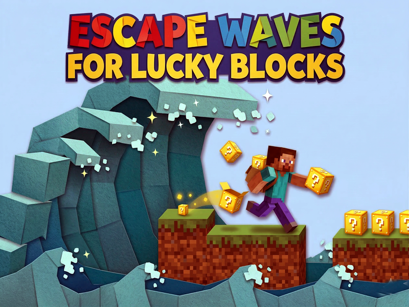 Escape Waves for Lucky Blocks 🕹️ SGameS'te çevrimiçi oyna